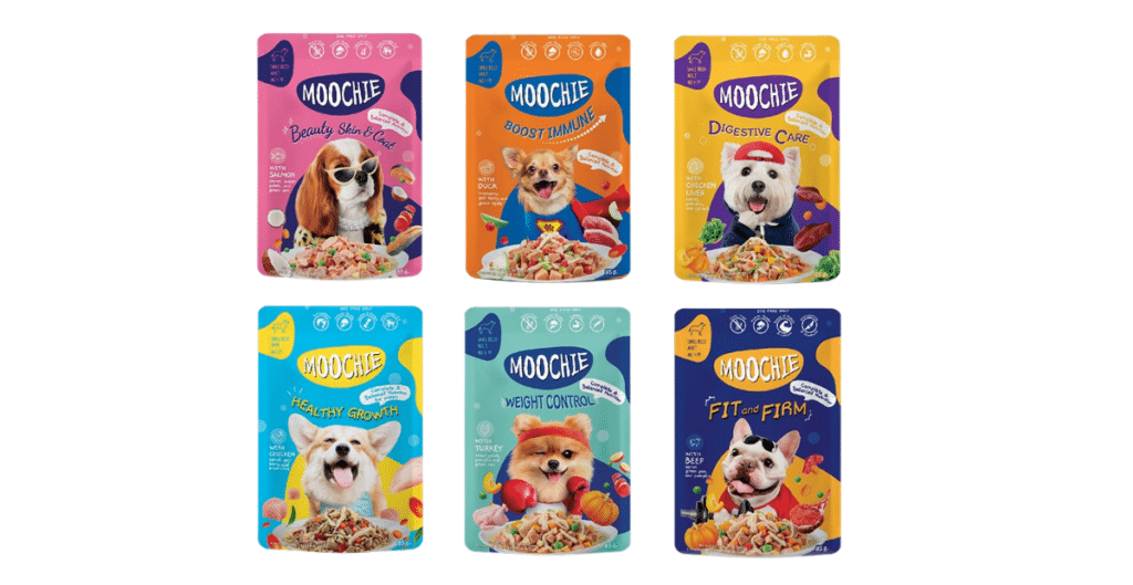 Moochie Dog Food Pouch มูชี่ เพาซ์ อาหารเปียกสุนัข 85g*12 ซอง – iPet Shop
